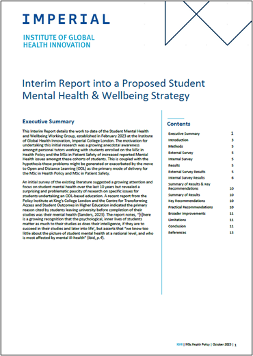 Student Wellbeing in IGHI Postgraduate Education and Mental Health ...
