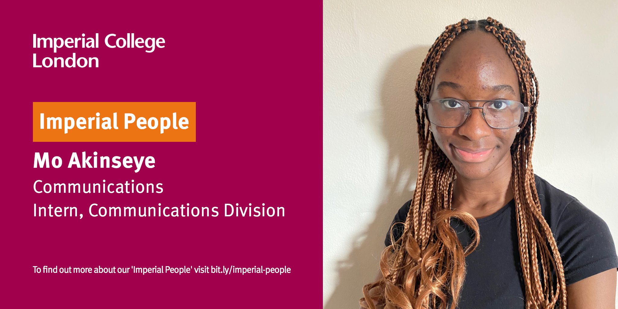 Mo Akinseye, Communications Intern, Communications Division - Imperial ...