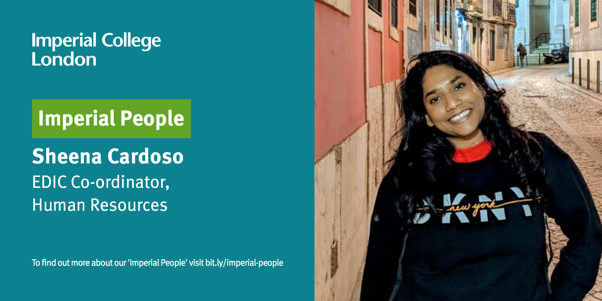 Sheena Cardoso, EDIC Co-ordinator, Human Resources - Imperial people