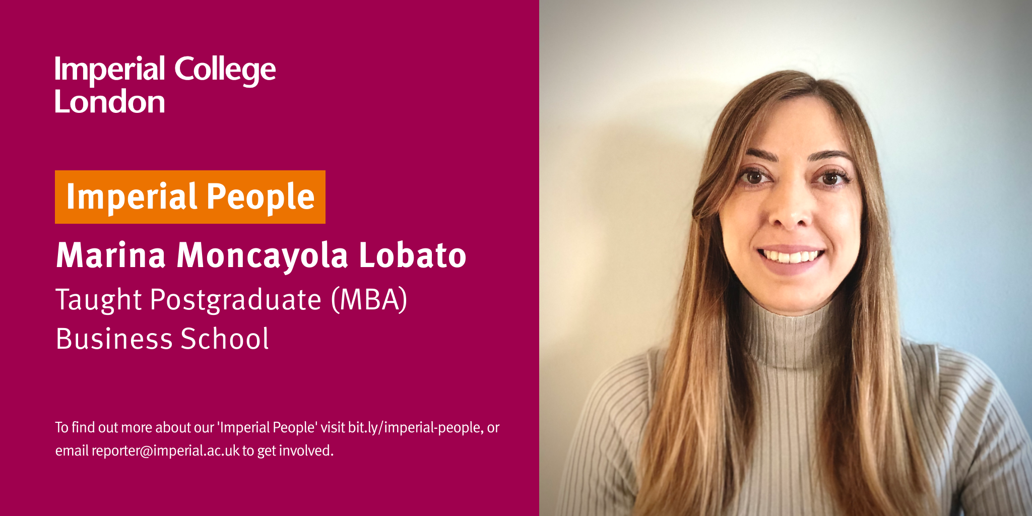 Marina Moncayola Lobato, Taught Postgraduate (MBA), Business School ...
