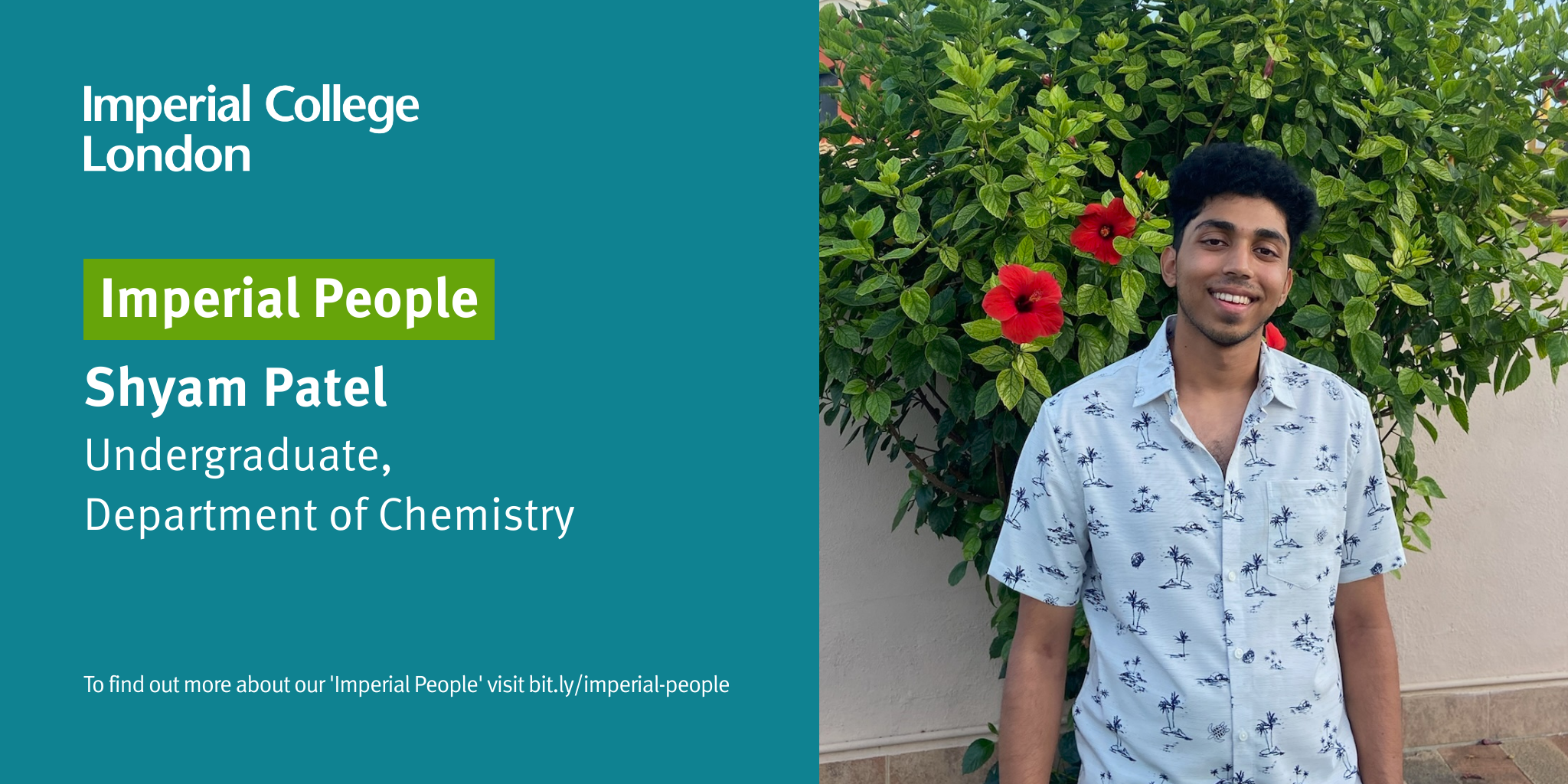 Shyam Patel, Undergraduate, Department of Chemistry - Imperial people