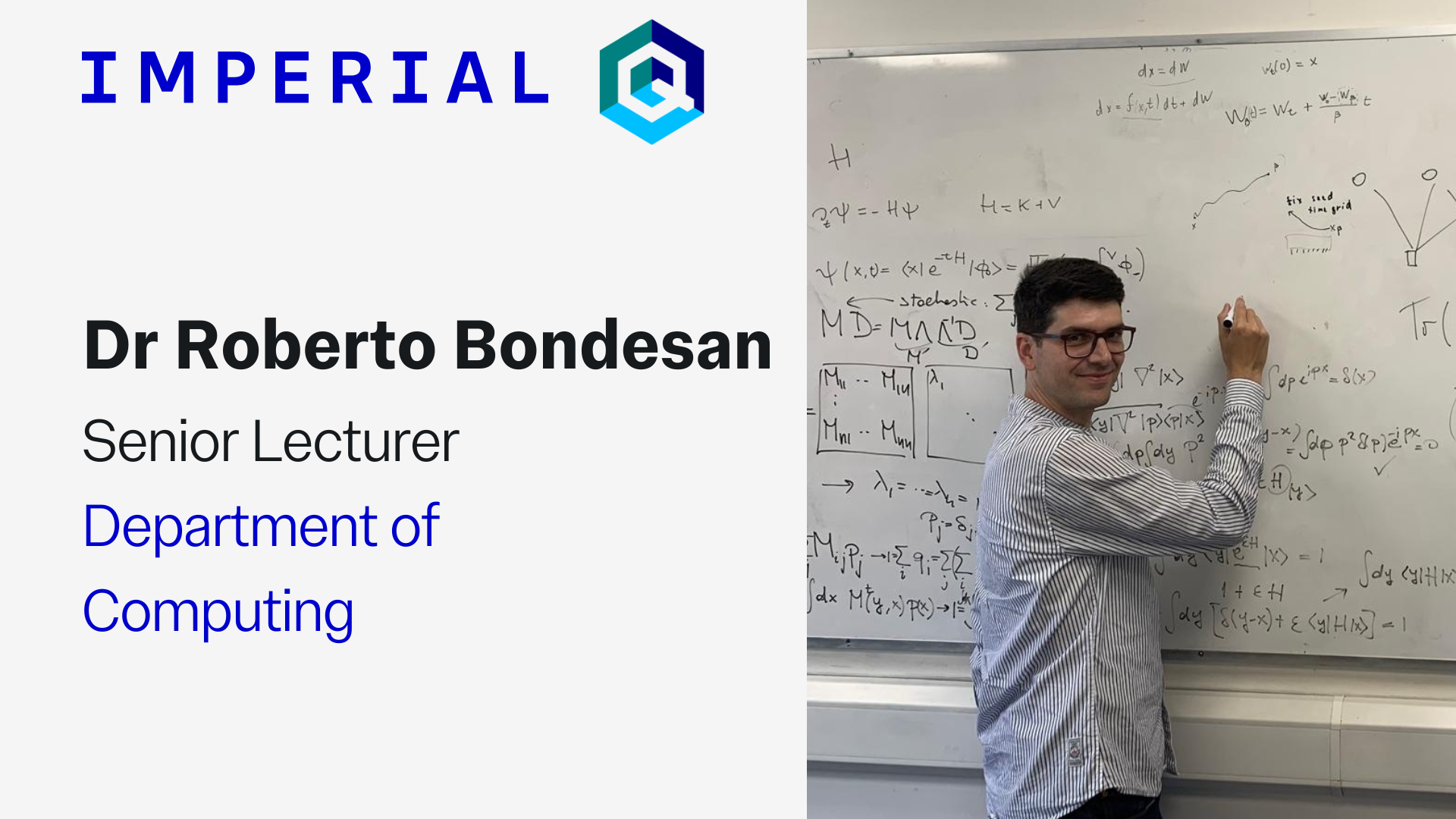 Research Insights with Dr Roberto Bondesan - Centre for Quantum ...