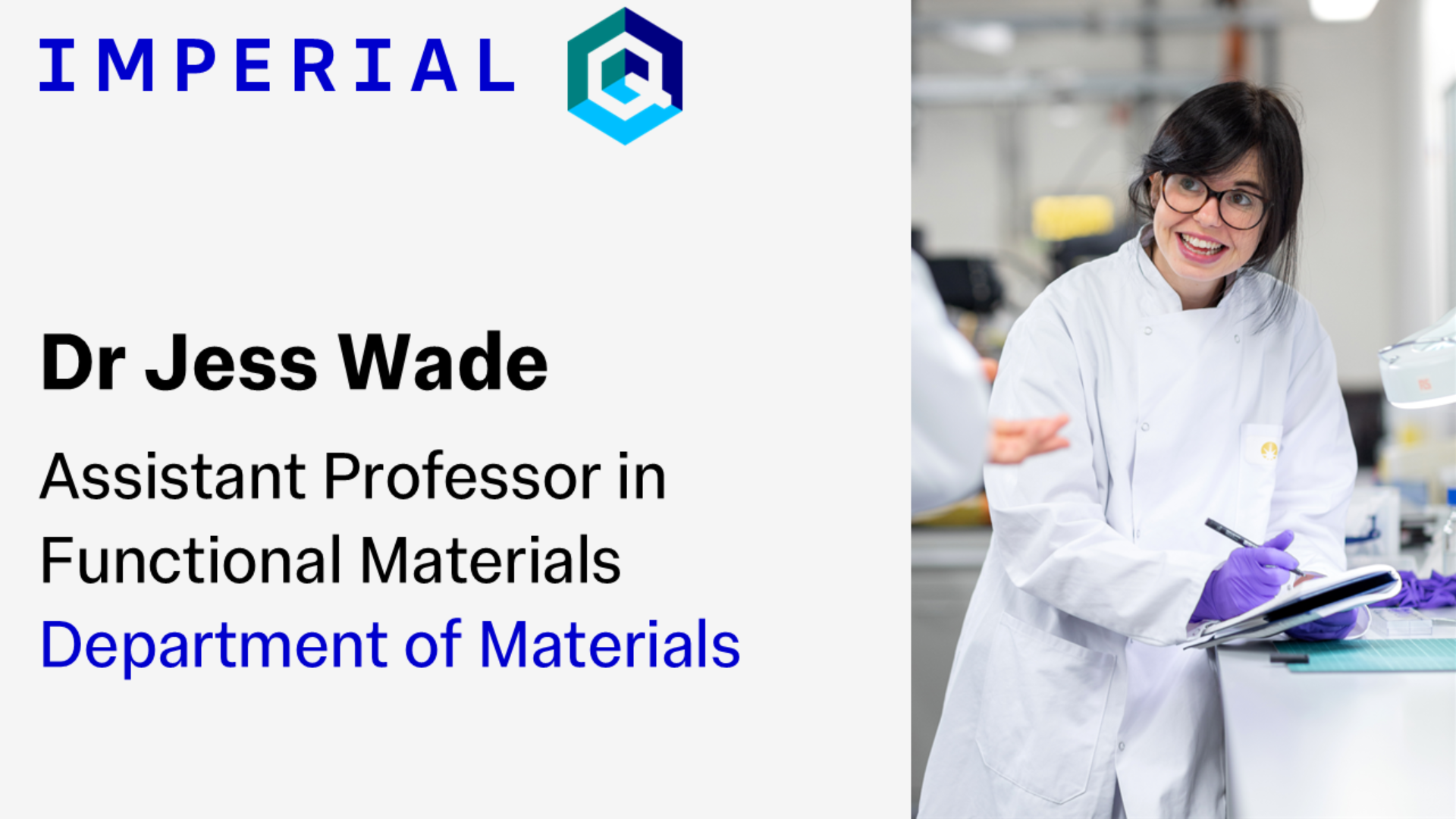 Research Insights with Dr Jess Wade - Centre for Quantum Engineering ...