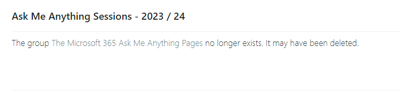 Microsoft 365 Ask Me Anything (AMA) Sessions - 2025 - 26 - Office 365 ...