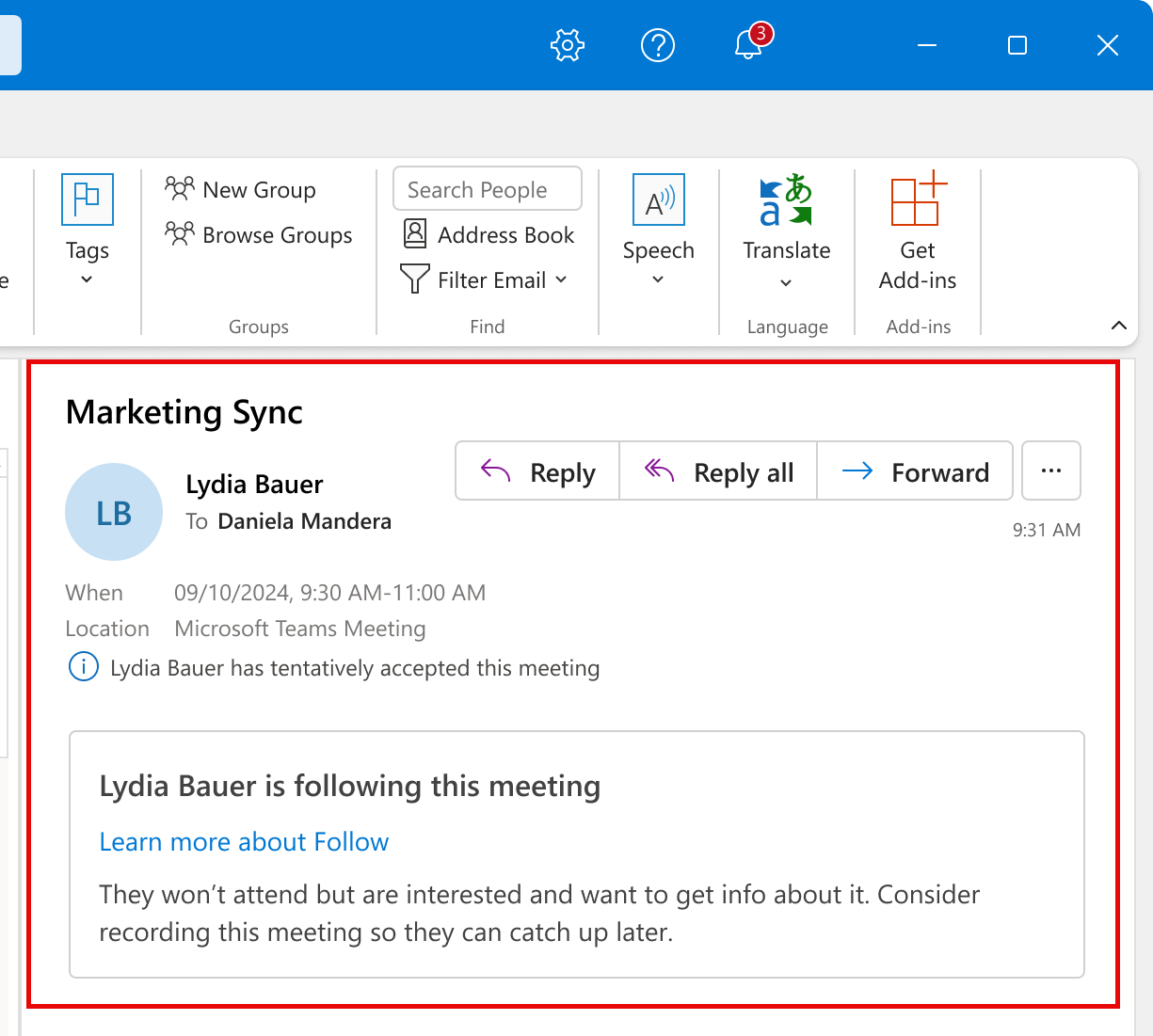 Outlook and Teams - New Meeting Response - Office 365 News and Updates